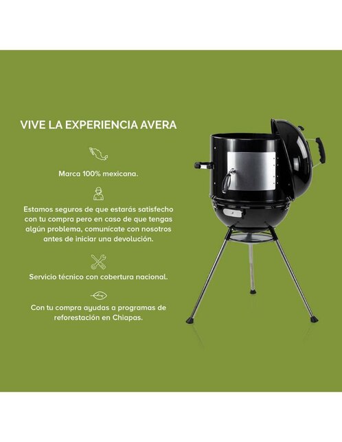 Asador de carbón Avera AC18BALA 3